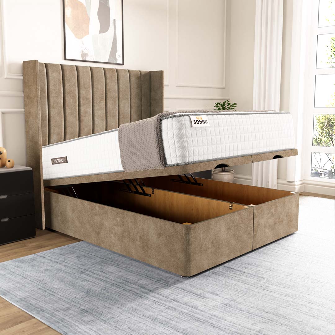 Sofia Ottoman Divan Bed - Mink Coniston – Sonno