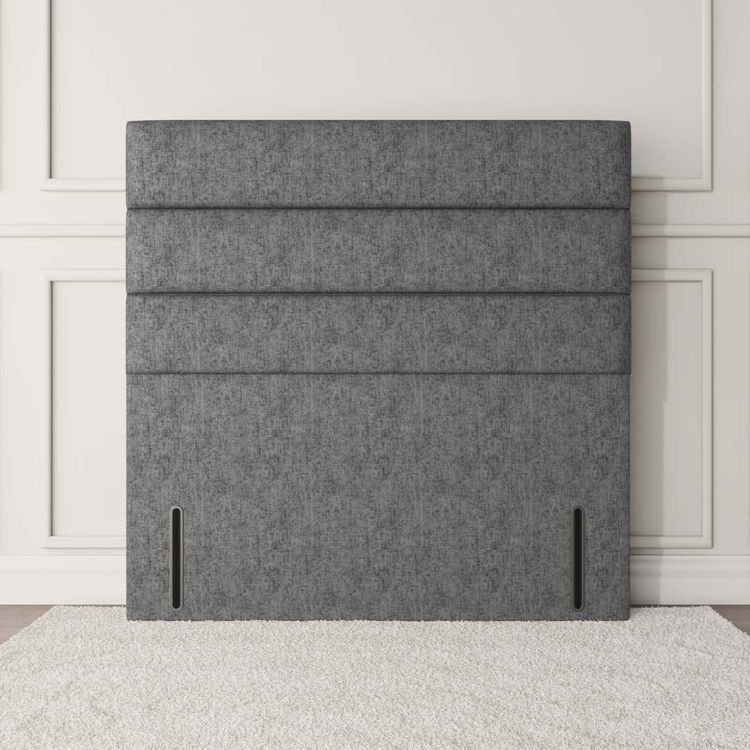 Athens Floor Standing Headboard - Silver Chenille – Sonno