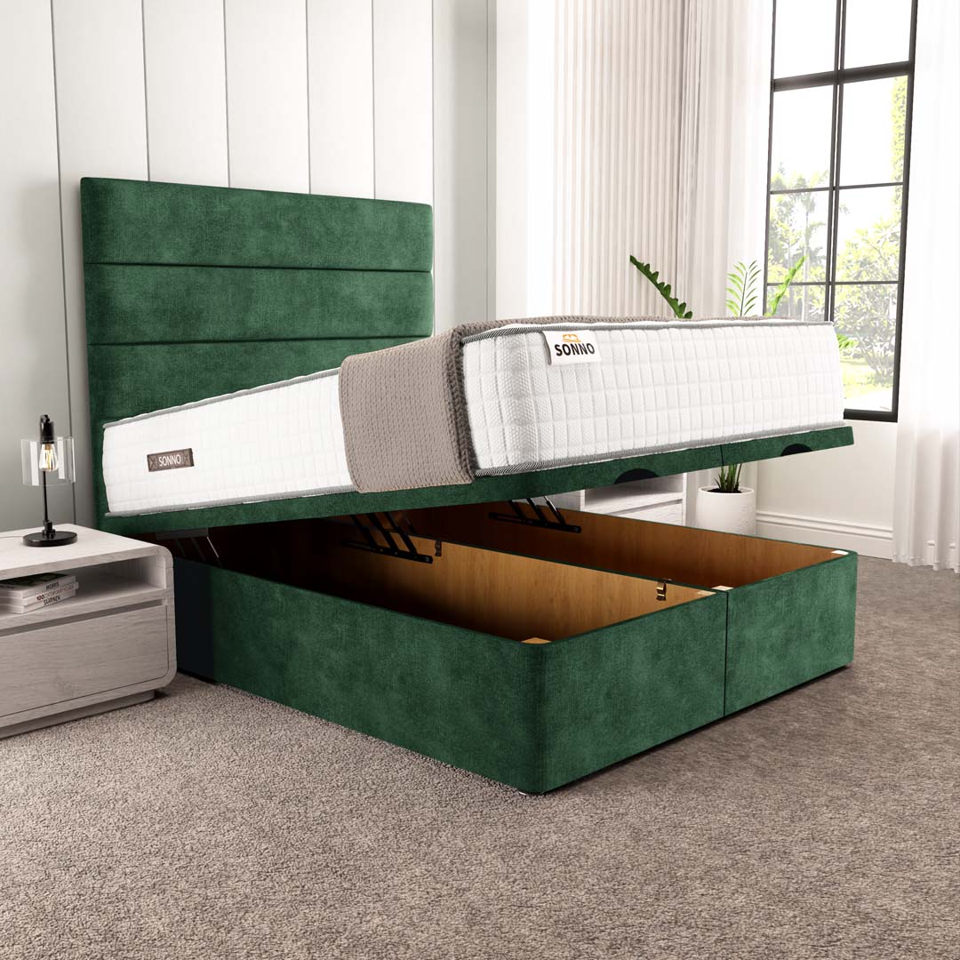 Athens Ottoman Divan Bed - Emerald Coniston – Sonno