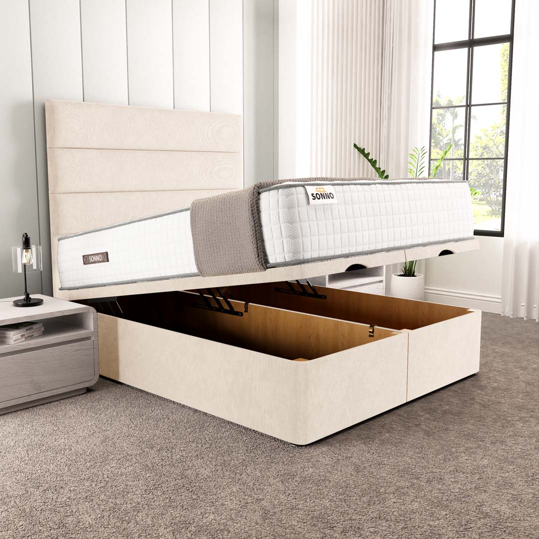 Athens Ottoman Divan Bed - Cream Naples – Sonno