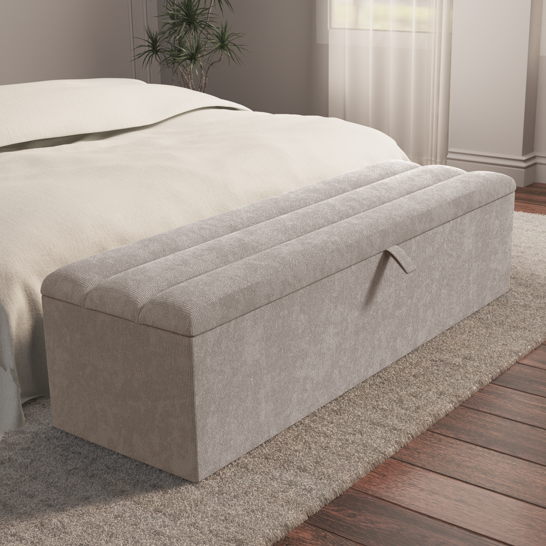 Athens Ottoman Storage Box - Seal Grey Naples – Sonno