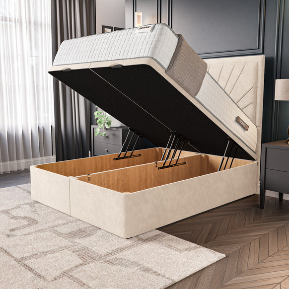Casablanca Ottoman Divan Bed - Cream Naples – Sonno
