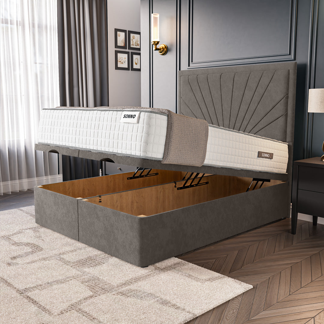 Casablanca Ottoman Divan Bed - Slate Grey Naples – Sonno