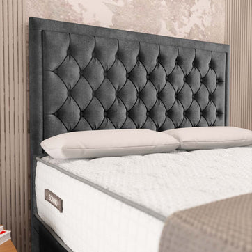 Madrid Ottoman Divan Bed - Charcoal Coniston – Sonno