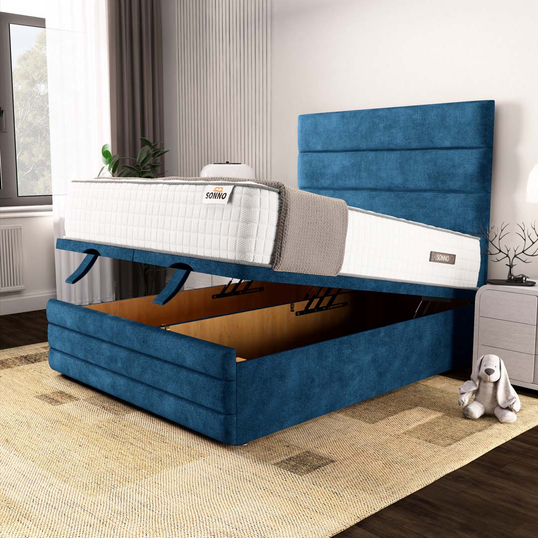 Havana Ottoman Divan Bed - Blue Coniston – Sonno