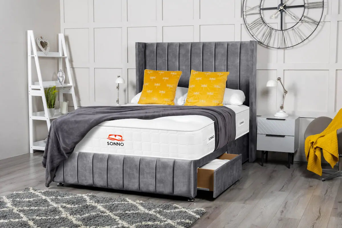 Cidra Wingback Divan Bed - Armour Coniston – Sonno