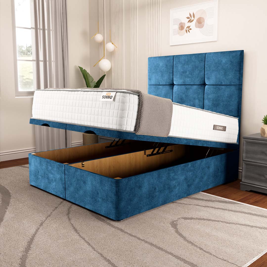 Lima Ottoman Divan Bed - Blue Coniston – Sonno