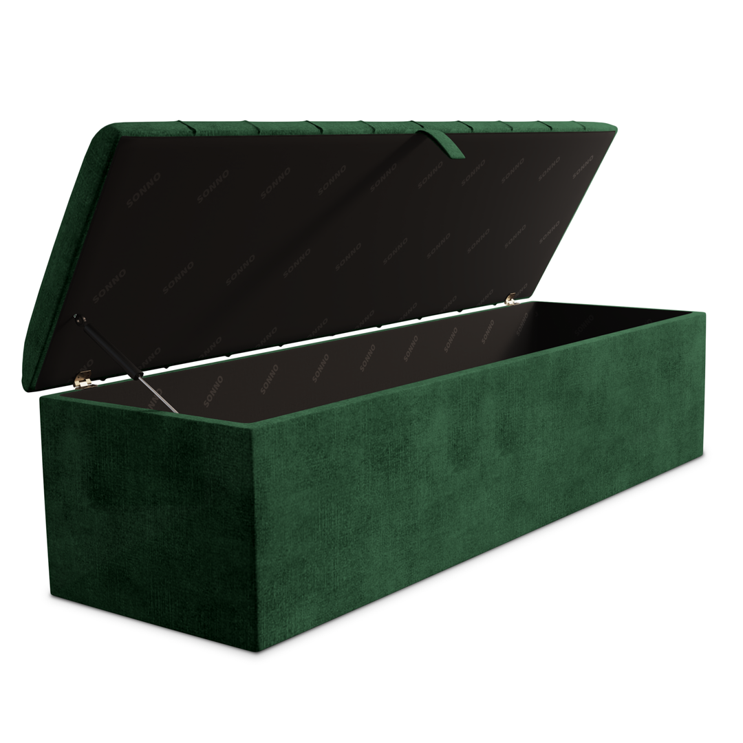 Lisbon Ottoman Storage Box - Emerald Coniston – Sonno