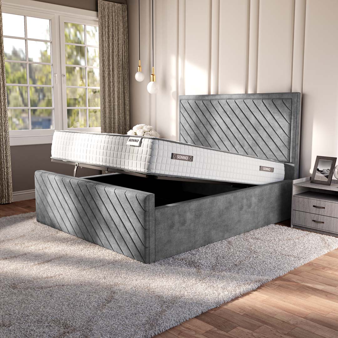 Oxford Upholstered Ottoman Bed - Armour Coniston – Sonno