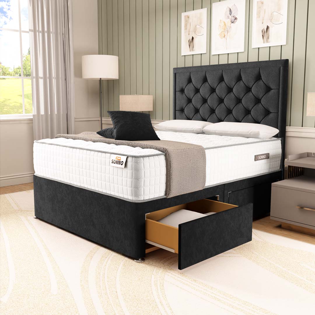 Panama Divan Bed - Black Naples – Sonno