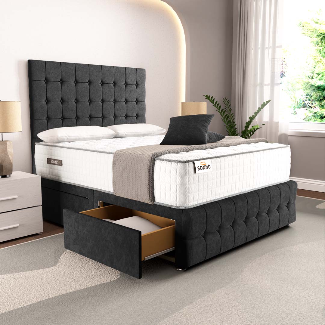 Rio Divan Bed - Black Naples – Sonno
