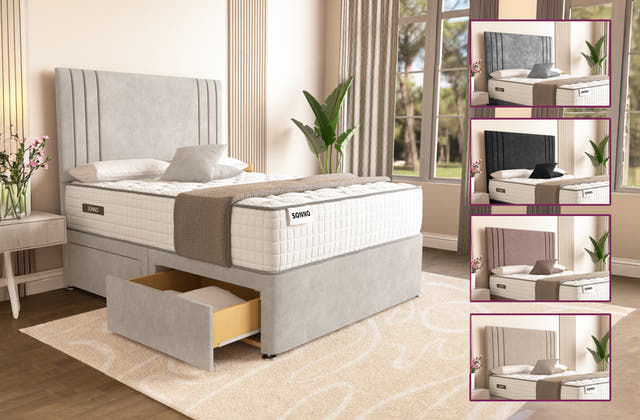 Rome Divan Bed - Cream Naples – Sonno