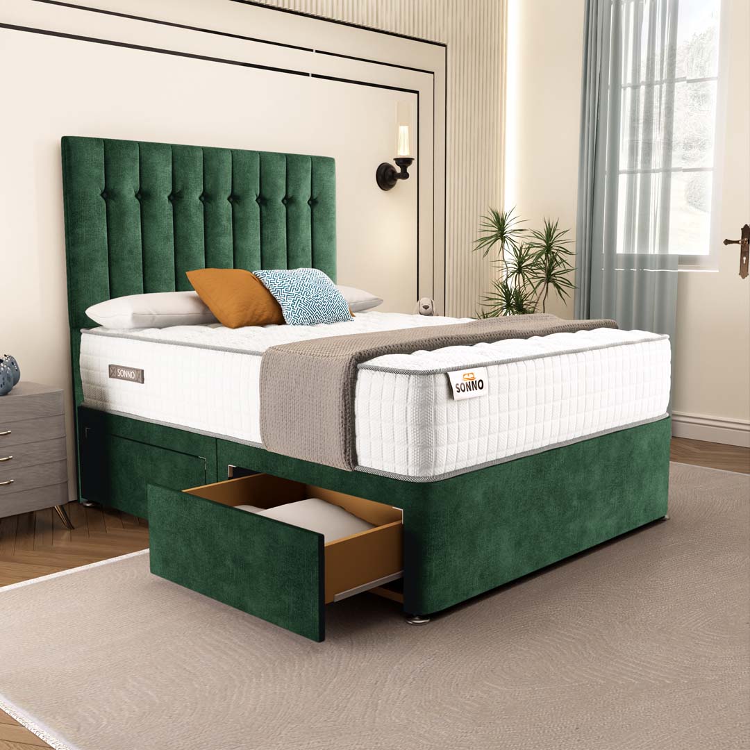 Tokyo Divan Bed - Emerald Coniston – Sonno