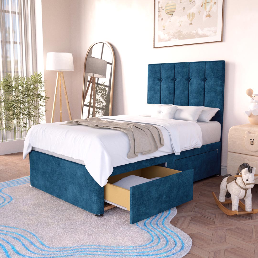 Tokyo Kids Divan Bed - Blue Coniston – Sonno